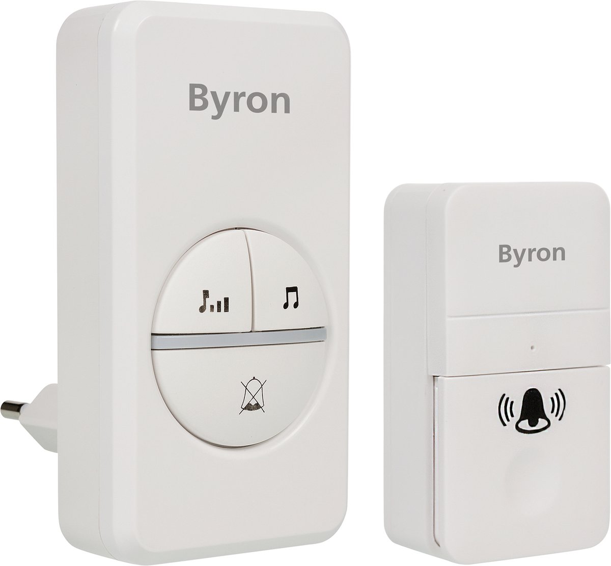 Byron DBY-23442 Draadloze deurbel - Ontvanger met stekker ...