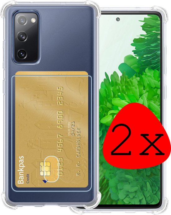 Hoes Geschikt voor Samsung S20 FE Hoesje Met Pasjeshouder Shock Proof Case Hoes -... | bol
