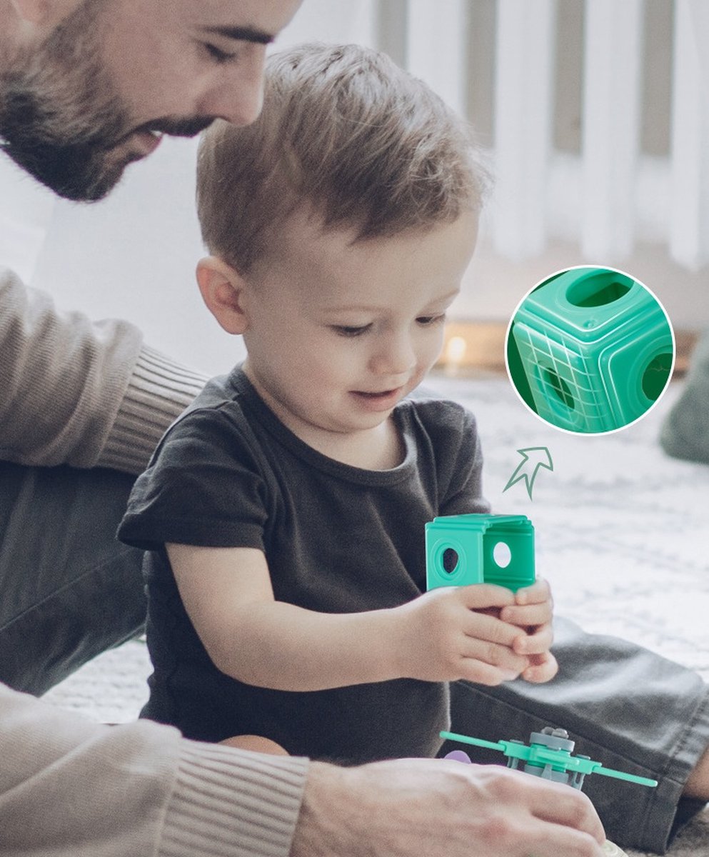 【Build & Play 172-delig】Bouwset Bouwvoertuigen - Build & Play Educatief ...