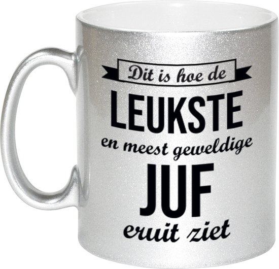 Dit is hoe de leukste en meest geweldige juf eruitziet cadeau koffiemok / theebeker -... | bol