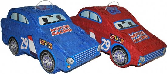 Pinata auto 50 cm Blauw | bol
