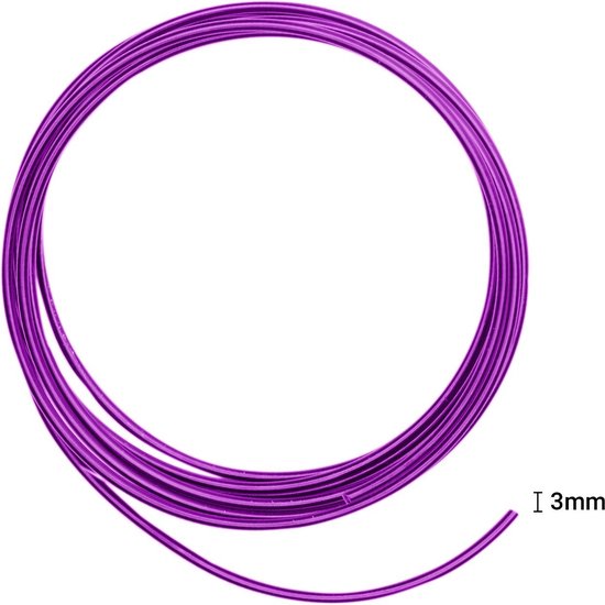Vaessen Creative Aluminium Draad - 3mm - 3m - Lavendel | bol.com