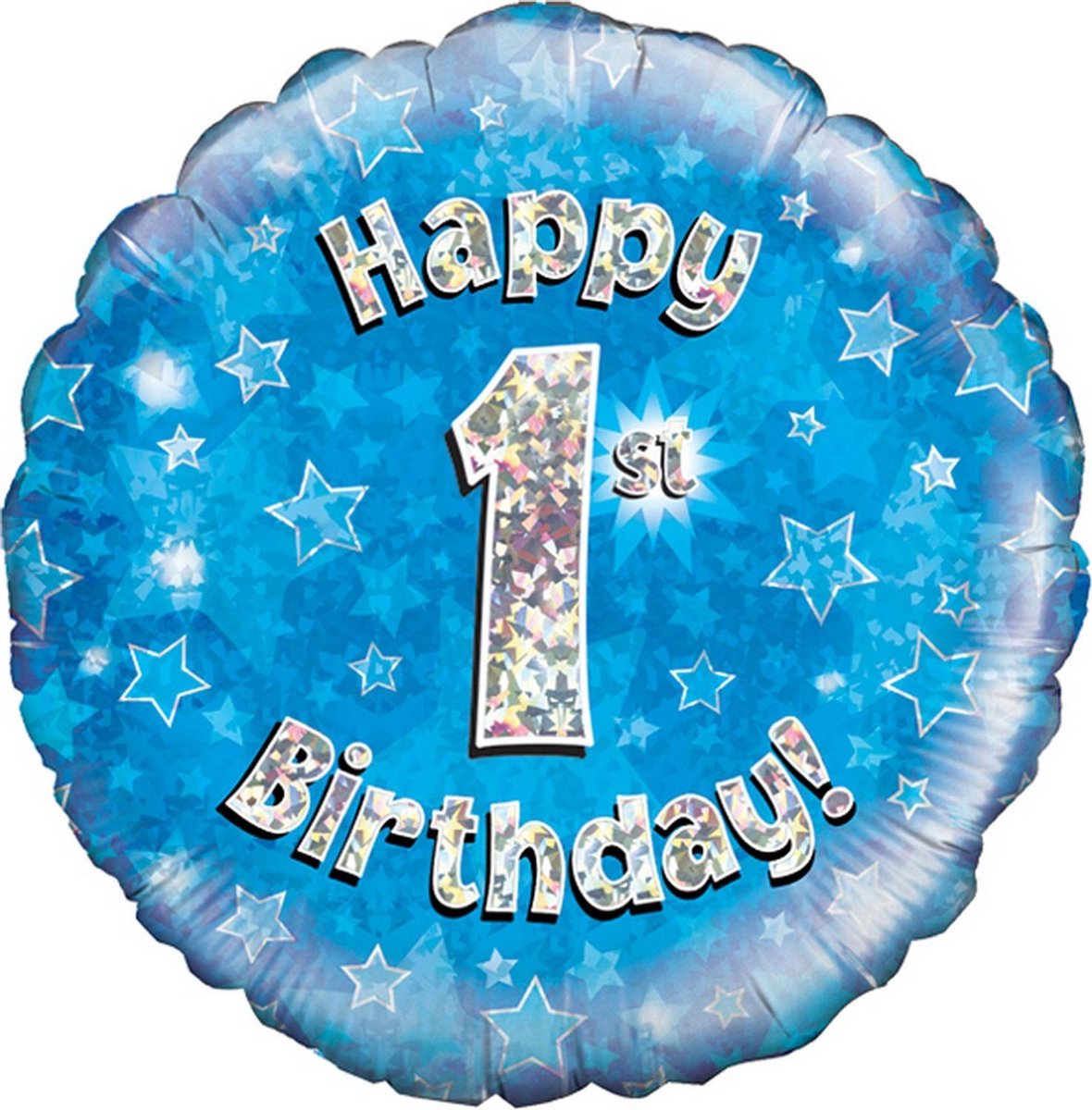 happy 1st birthday - blue - 18" | bol.com