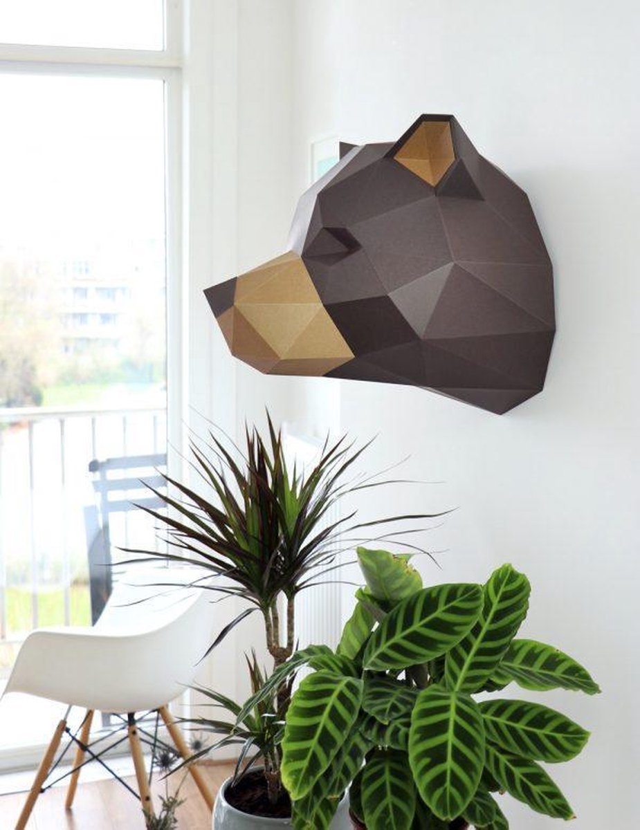 Assembli Grizzly beer paper kit DIY trofee | bol.com