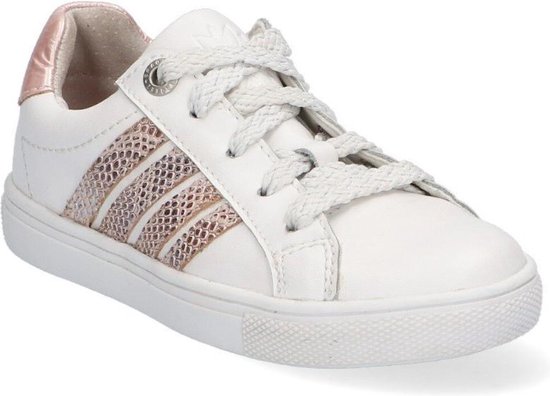 Braqeez Lesley Louw Meisjes Veterschoenen - Wit - Leer - Ritssluiting | bol