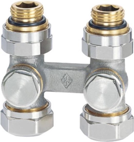 Heimeier Vecotec onderblok 1/2 50mm recht voor radiator bi.dr. | bol