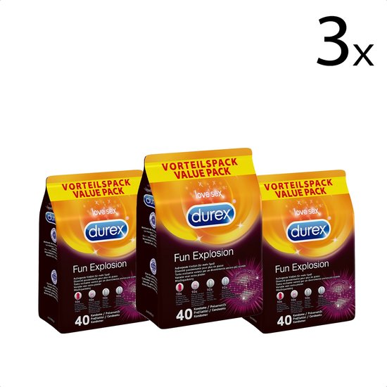 Durex Condooms Fun Explosion 40st x3 | bol
