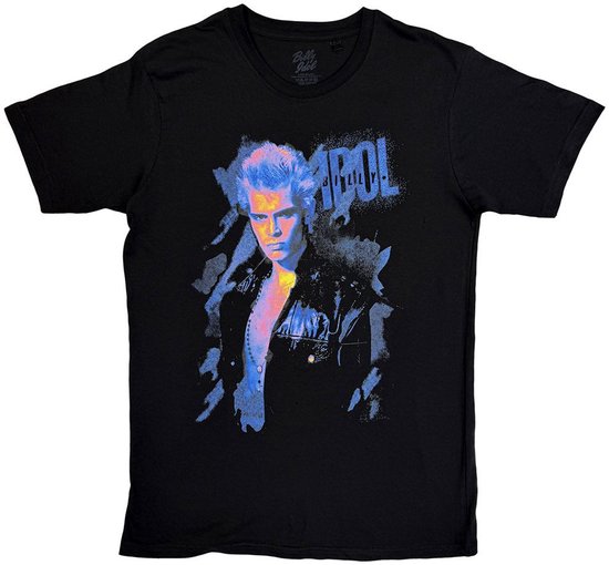 Billy Idol - Blue Profile Heren Tshirt - S - Zwart | bol