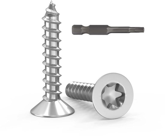 EGoods - 50 stuks houtschroeven M6 x 20 Torx RVS A2 V2A met ...