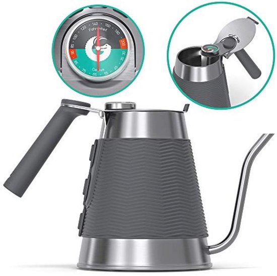 Coffee Gator True Brew Gooseneck Kettle, 1.5 Litres, Hob 17.8 cm and ...