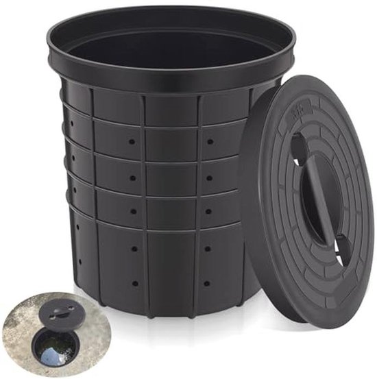 Perforated Collection Container with Lid - 38 x 33 cm - Ideal for ...