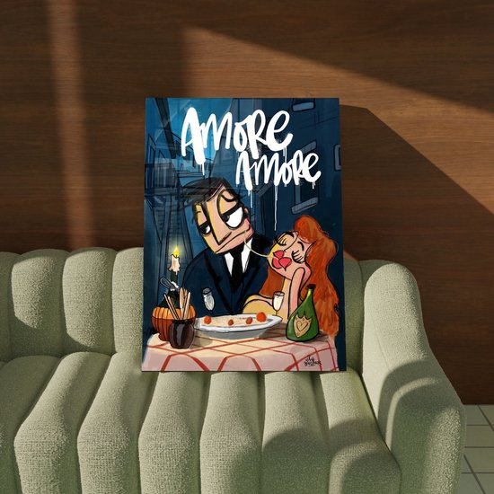 Lady and the bad boy - Meerdere kleuren - Canvas 30 x 40 cm Ge | bol