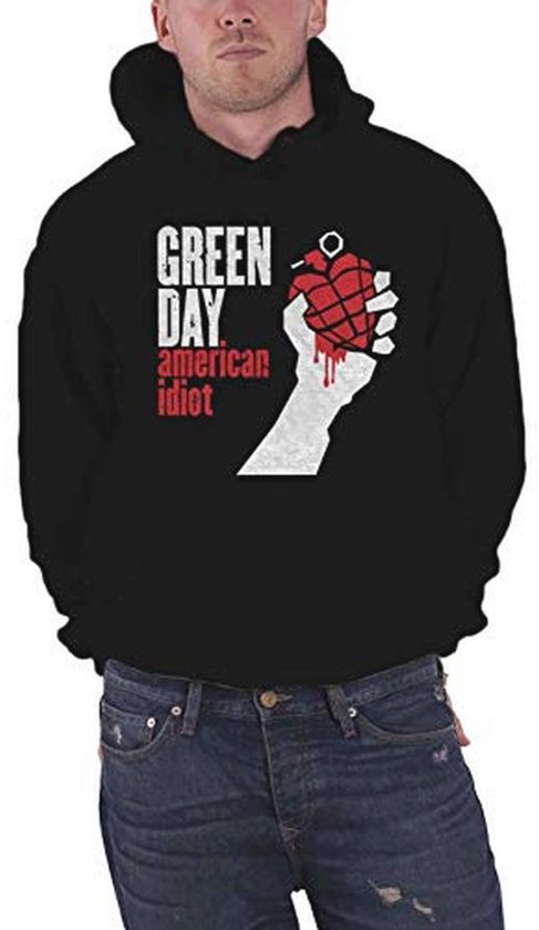 Capuchon Hoodie American Idiot Design voor Mannen - Zwart | bol