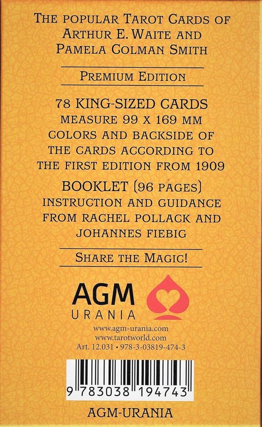 Premium Tarotkaarten - 78 Deluxe Tarotkaarten in Grootformaat | bol