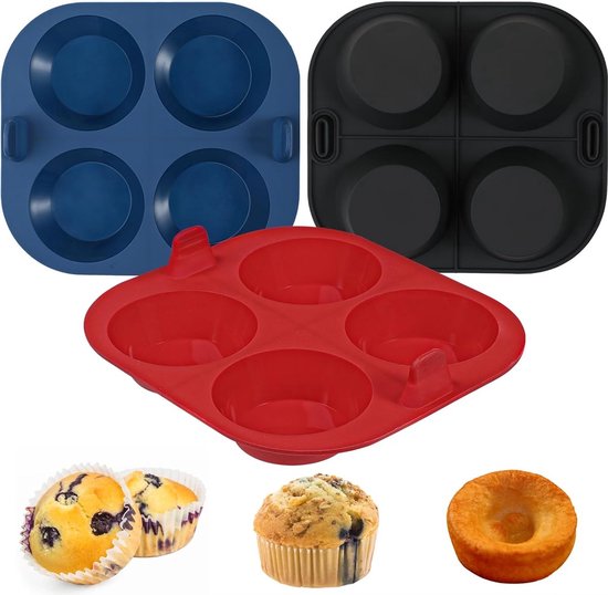 Stunq® Allecto plus - Muffinvorm siliconen airfryer 3 stuks voor ...