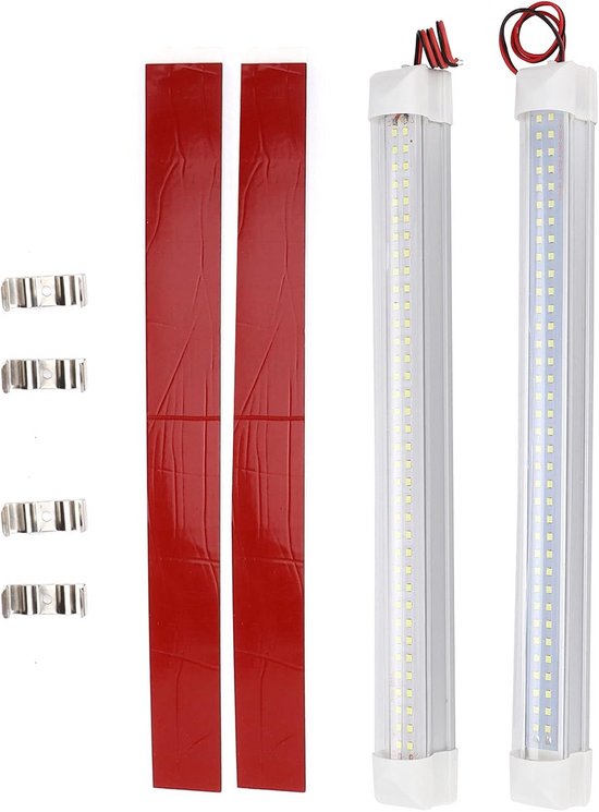 Set van 2x 12V LED Interieur Strips met Aan/Uit Schakelaar voor Bus ...