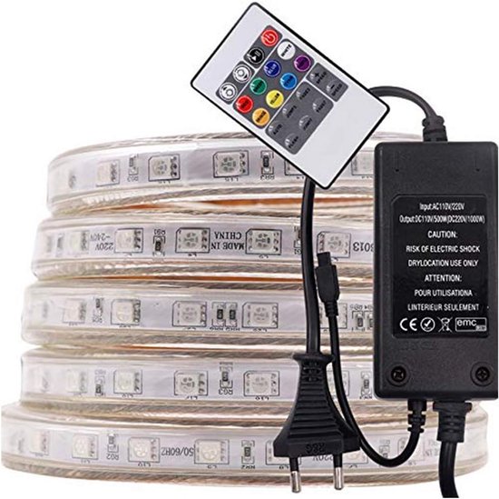 Waterdichte RGB LED Strip Set 220V - Flexibele Lichtslang met ...