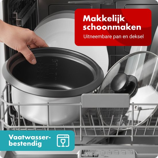 Tomado TRC1001B - Rijstkoker - Inhoud 1 liter - Warmhoudfunctie - 5 ...