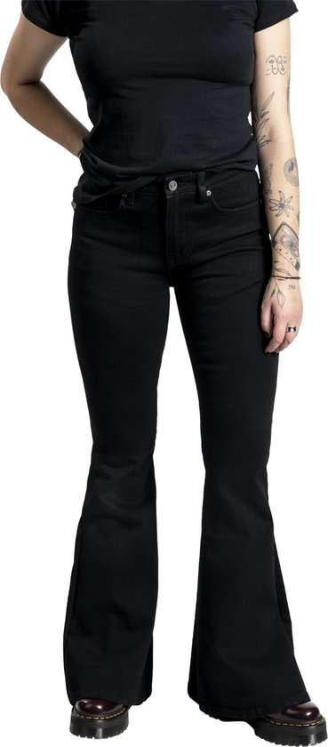 R.E.D. Rock-Engineered Design Zwarte bootcut jeans - Dames - W29L30 | bol