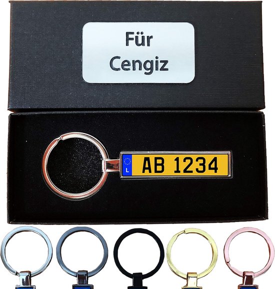 Gepersonaliseerd Nummerbord Sleutelhanger Luxemburg Metalen Miniatuur 1 ...