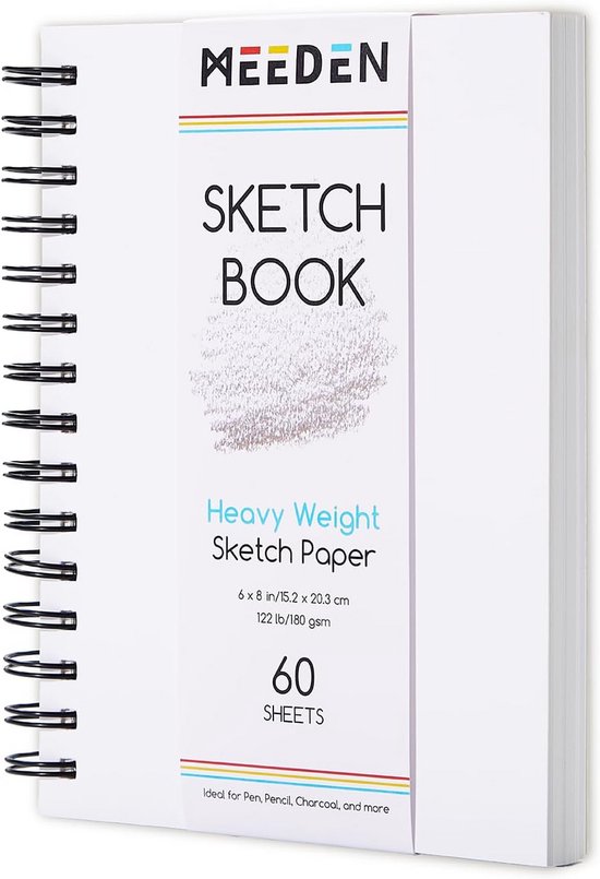 Schetsboek A5 180g/m² Spiraalgebonden Tekenblok met Dik Papier voor ...