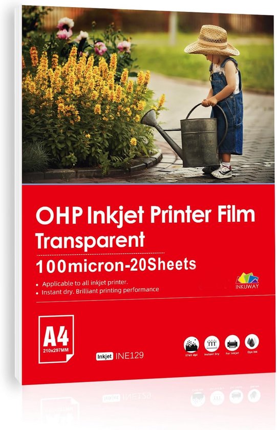 Transparante Film A4 voor Inkjet Printers - 20 Vellen Overhead ...