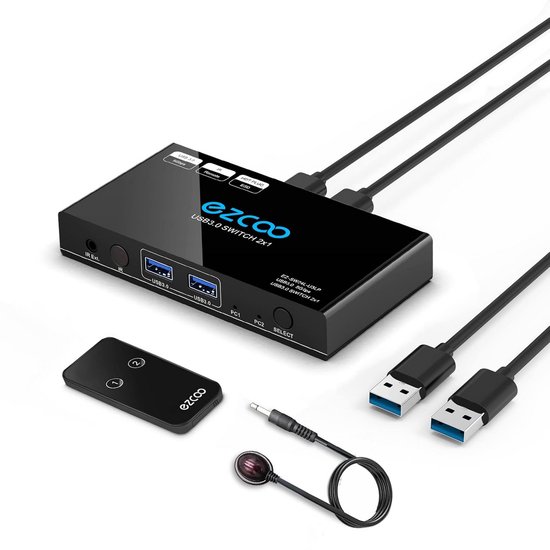 USB 3.0 Switch 2 Ingang 4 Uitgang USB A/B Selector met IR ...