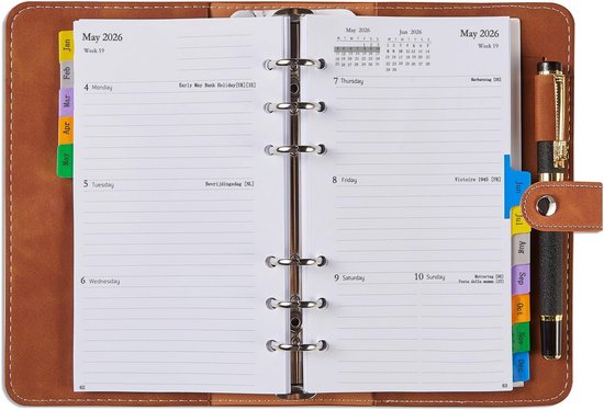 Persoonlijke Agenda 2026 A6 - Weekoverzicht, Compact Formaat ...