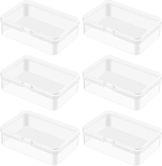 Plastic Opbergdozen - Set van 6 - Transparant - Knutselaccessoires en ...