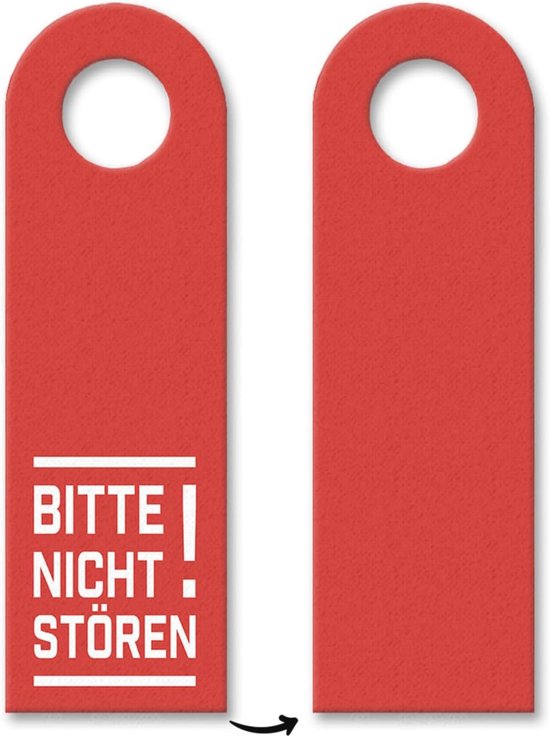 Niet storen! Deurhanger voor kantoor en thuis in rood | bol