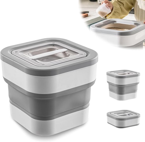 Container voor honden- en kattenvoer - Opvouwbaar, 10L, goed verzegeld ...