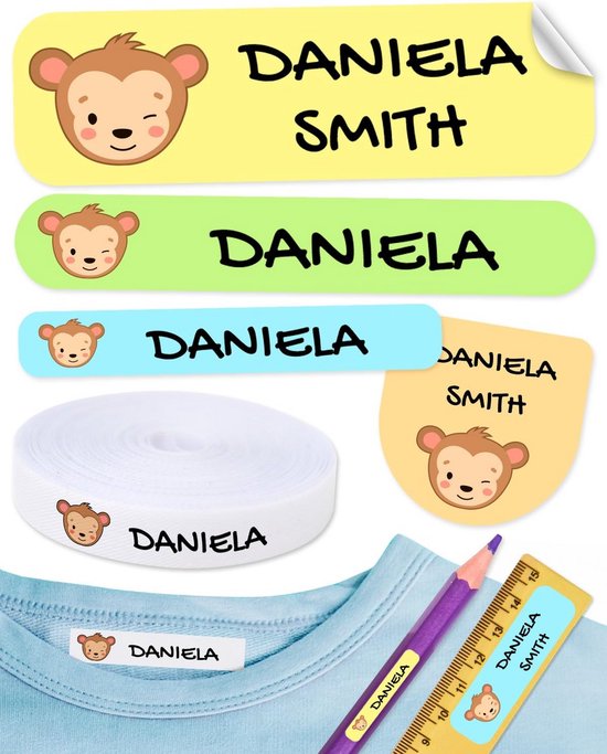 155 Gepersonaliseerde Naamstickers voor Kleding Strijken en Waterdichte ...