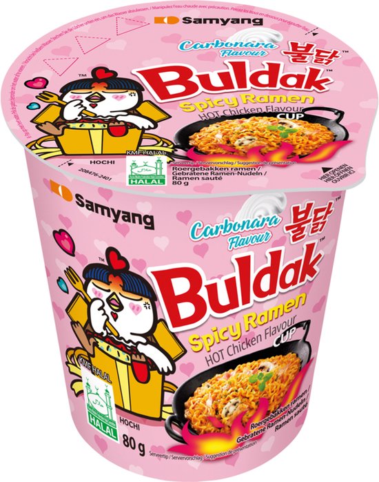 Samyang Instant Cup Noodles Hot Chicken Carbonara 6 x 80 g | bol
