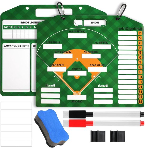 Jhubers Goods - Honkbalopstellingsbord voor Dugout Coaching - Softbal ...