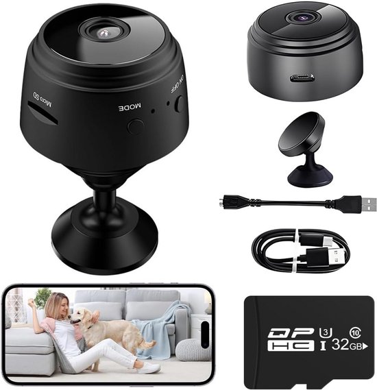 Mini Caméra Cachée avec Vision Nocturne et WiFi pour Surveillance ...