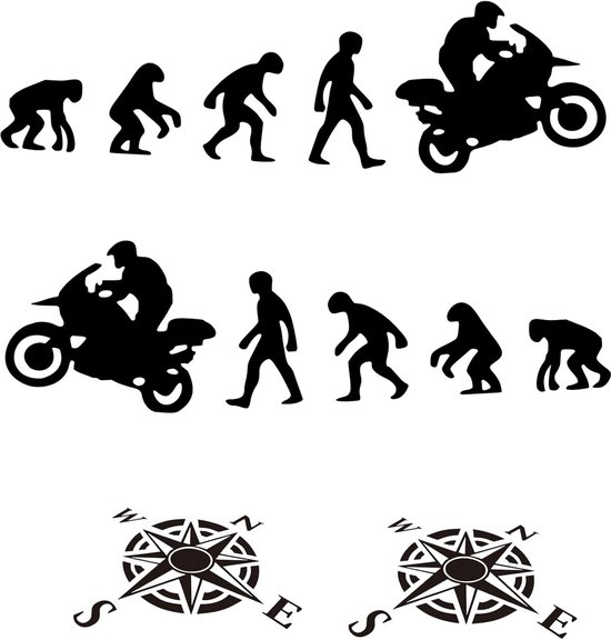 Set Off-Road Motostickers Evolution Stijl - Duurzame Vinyl Stickers ...