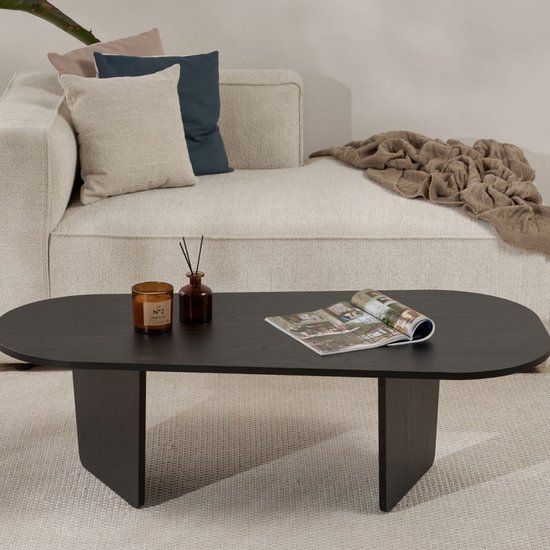 Houten salontafel "Ovalis" - 130 x 65 x 40 cm - Eik | bol