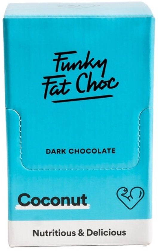 Funky Fat Choc | Chocolade Tablet | Kokosnoot | 10 Stuks | 10 x 50 g | bol