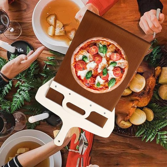 Houten Pizza Schep met Schuifmechanisme voor Oven en Bakkerij | bol