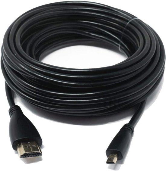 HDMI-kabel 10 m Micro HDMI-adapter - Zwart | bol