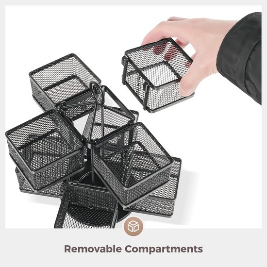 Rotating Tea Bag Storage Organizer with 6 Compartments - Ideal for ...
