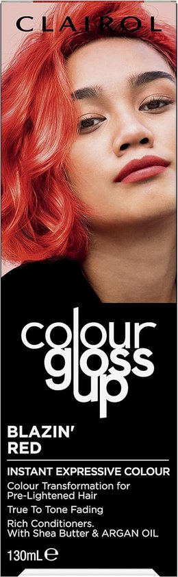 Tijdelijke Haarkleur Gloss Rood - Kleurspoeling voor Intensieve Glans ...