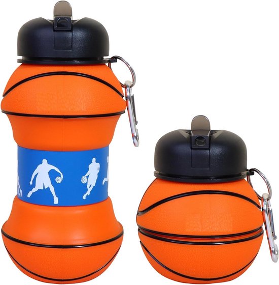 Sport Waterfles voor Kinderen 500ml - Siliconen Drinkfles met Voetbal ...
