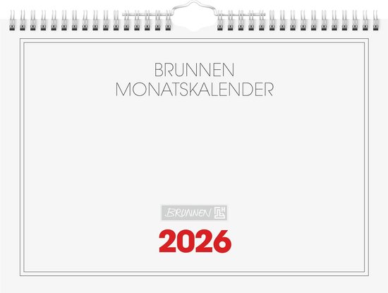 Maandkalender 2026 A4 - Jaarkalender met 12 maanden en Wire-O-binding | bol