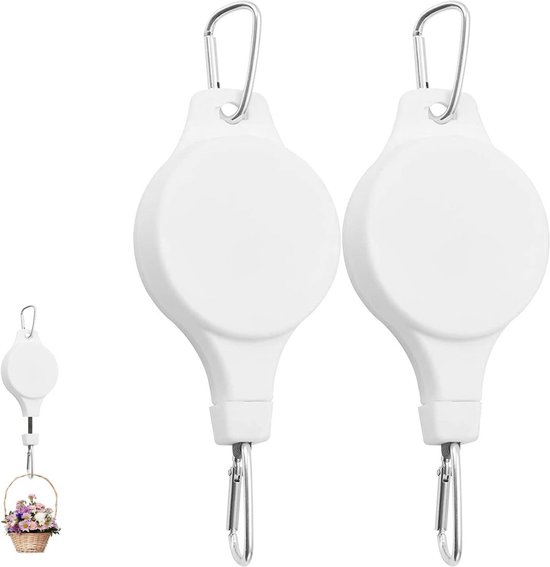 Verstelbare Plant Katrol Hanger Set - Wit - Geschikt voor Manden en ...