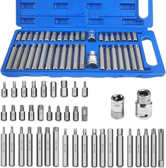 40-delige Hex Torx Socket Set voor Werkplaatsen en Fabrieken | bol