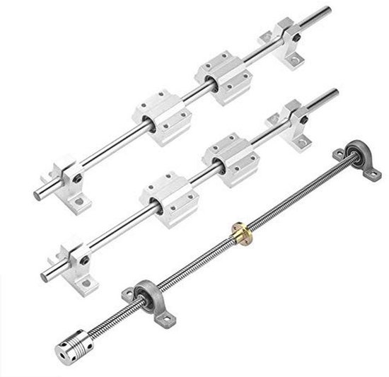 100mm T8 Spindel met Koppeling en Lager voor CNC en 3D Printers | bol