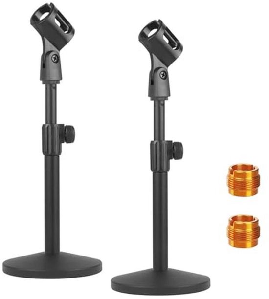 Verstelbare Desktop Microfoon Stand met Microfoon Clip - 2 Pack | bol