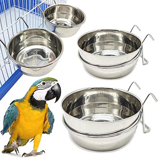 Hangende voederbak voor vogels en kleine dieren - Roestvrij staal - 2 ...