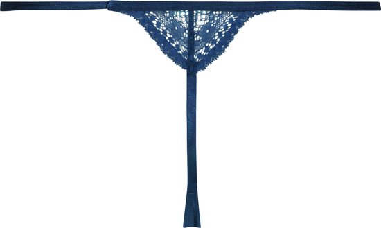 Hunkemöller Dames Lingerie String Isabelle - Blauw - maat XL | bol